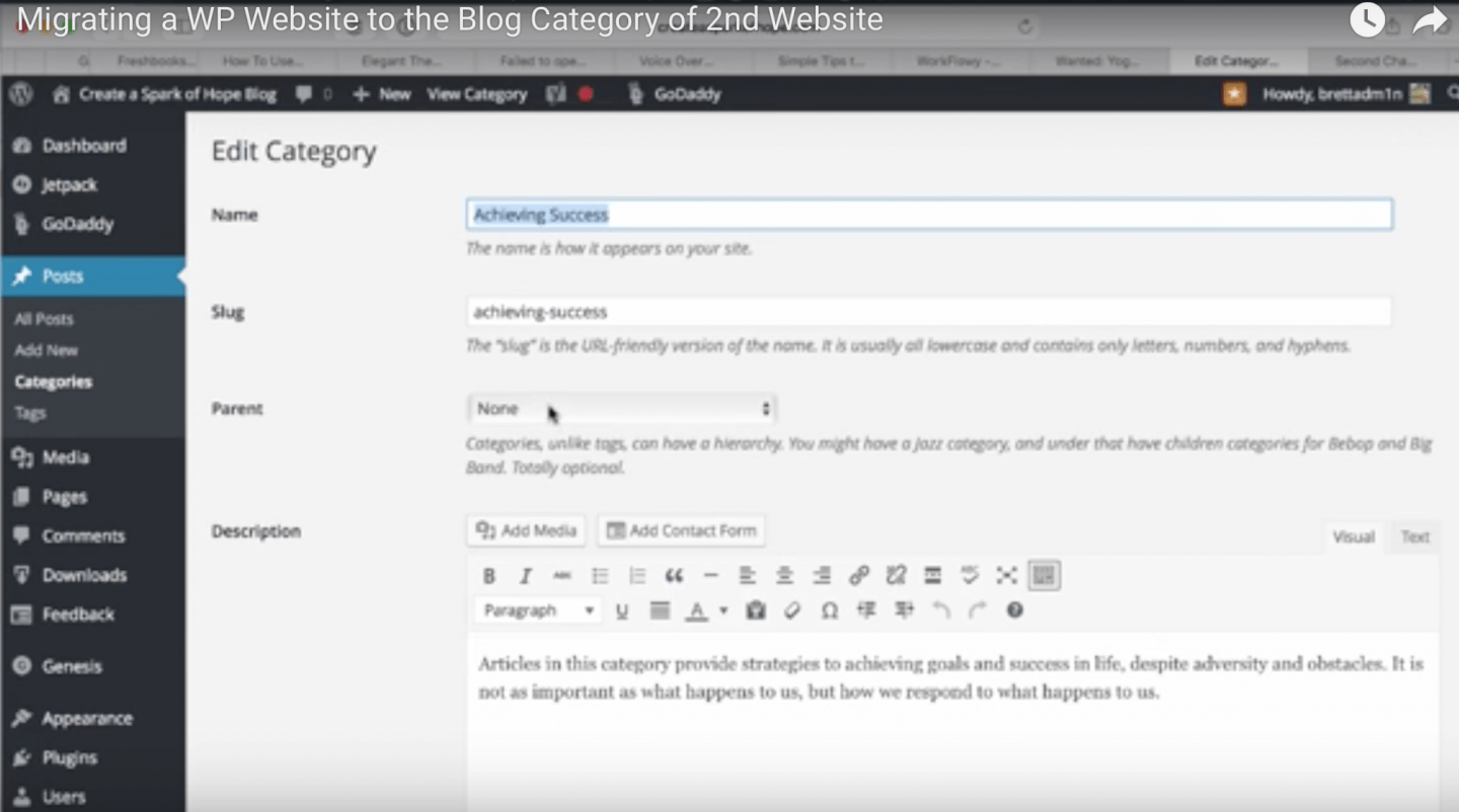 Migrating WordPress site to the Blog Category of 2nd Site Migrating WordPress site to the Blog Category of 2nd Site